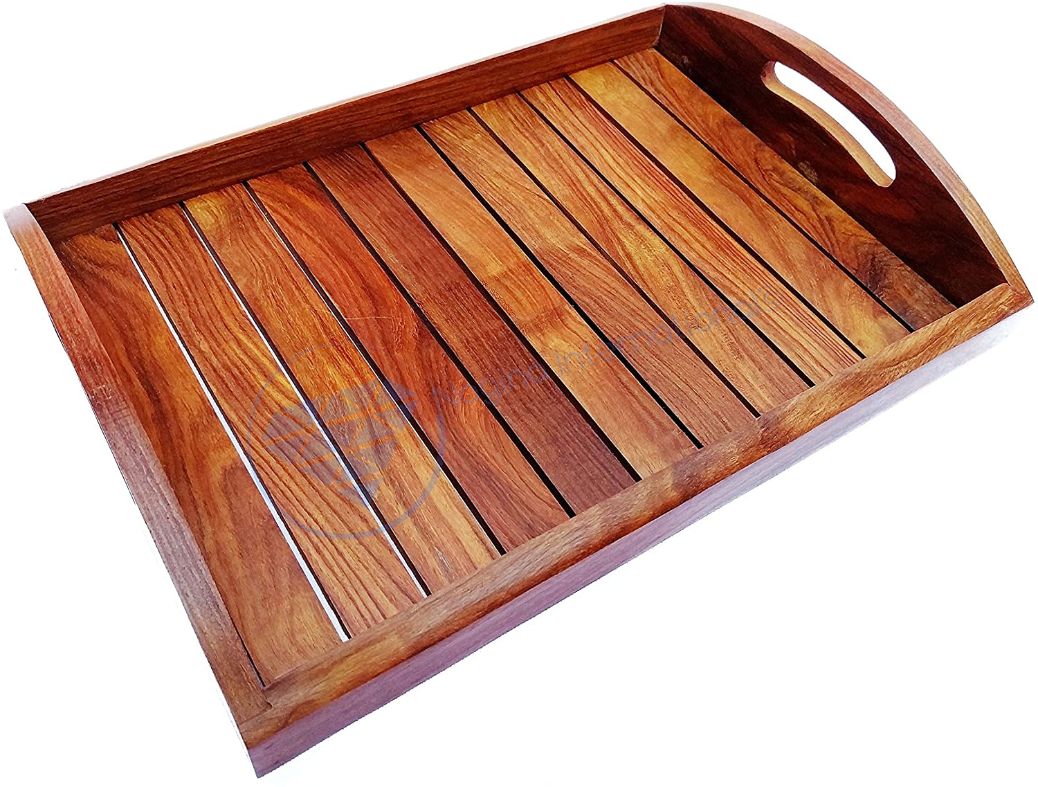 Nagina International Natural Solid Teak Wood Finish | Kitchen Trays ...