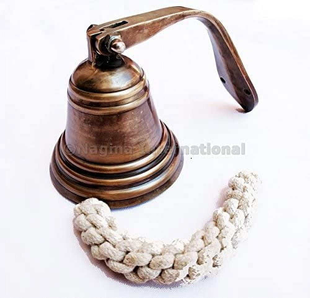 Nagina International Nautical Antique Brass Ship Bell - Captain ...