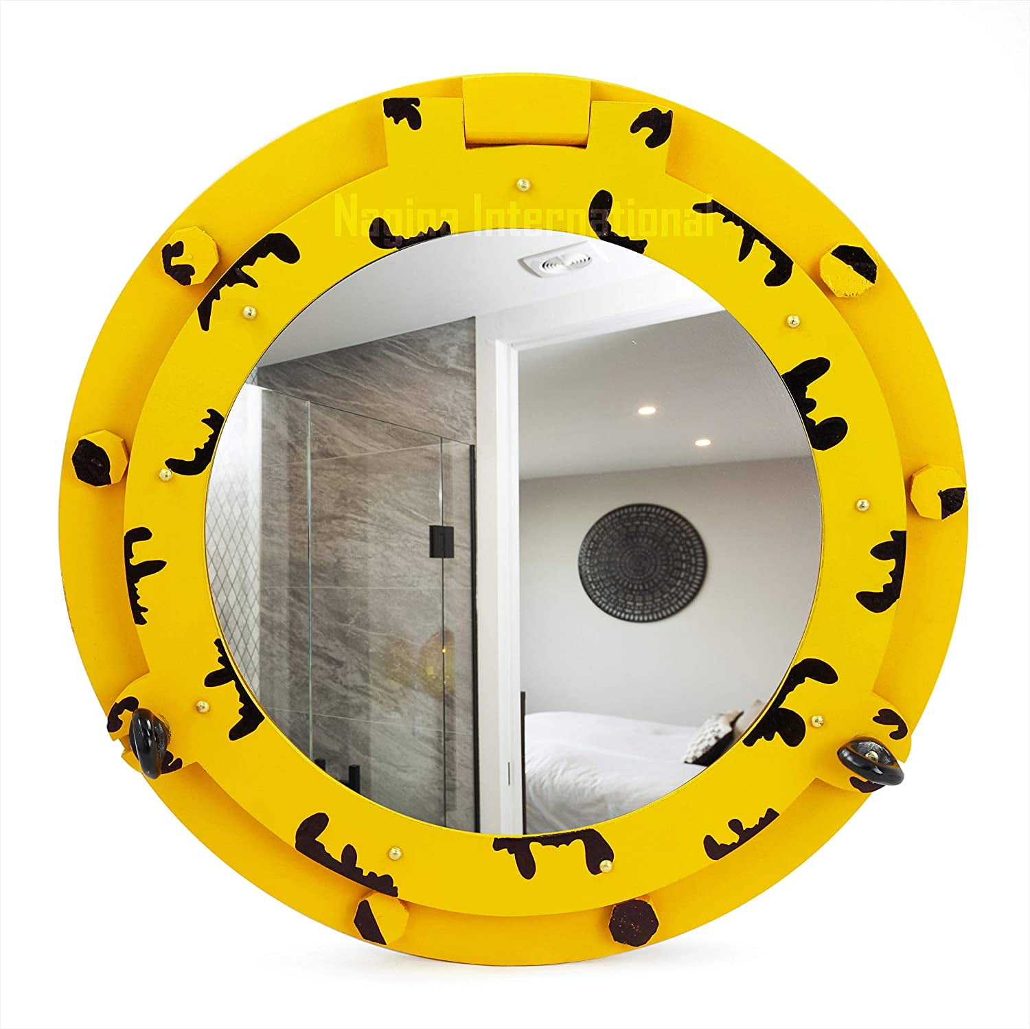 Nagina International Nautical Wall Decor Wooden Handcrafted Porthole ...