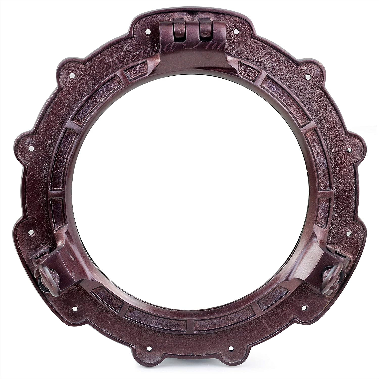 Nagina International Porthole Gear Shaped Antique Coke Finish Round ...