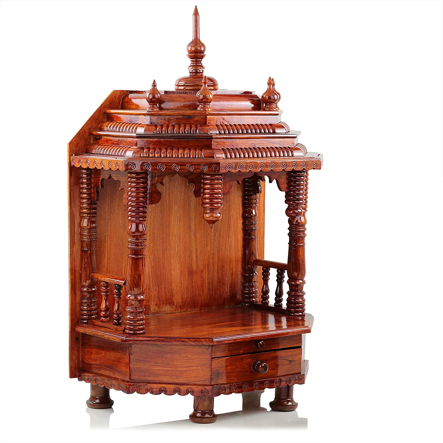 Nagina International Premium Hand Made Wooden Temple | Wooden Indian ...