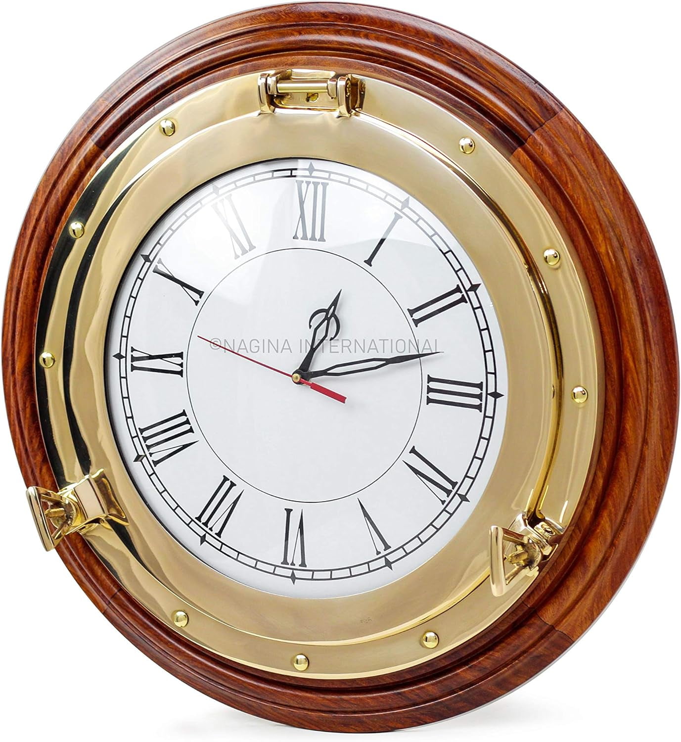 Nagina International Premium Nautical Porthole Brass Time's Clock On ...