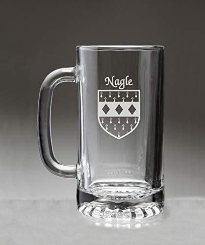 Nagle Irish Coat of Arms Glass Beer Mug (Sand Etched) - Walmart.com