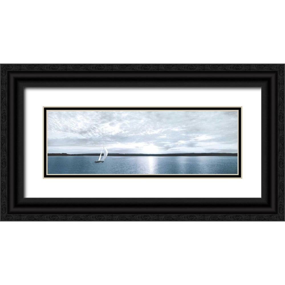 Nagler, Monte 32x13 Black Ornate Wood Framed with Double Matting Museum ...