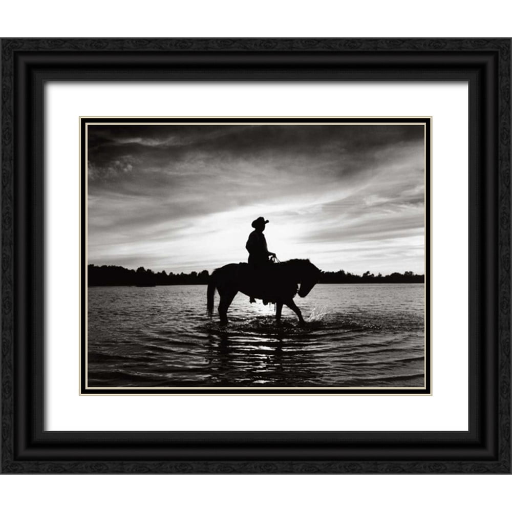 Nagler, Monte 32x26 Black Ornate Wood Framed with Double Matting Museum ...