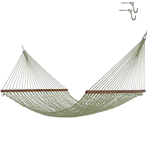 Nags Head Hammocks NH14MDW Extra-Wide Meadow Duracord Rope Hammock with ...