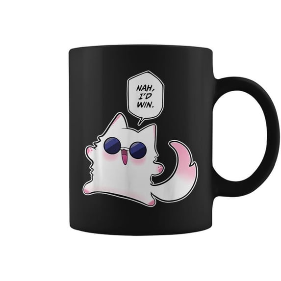 Nah Id Win Gojo Cat Meme Coffee Mugs - Walmart.com