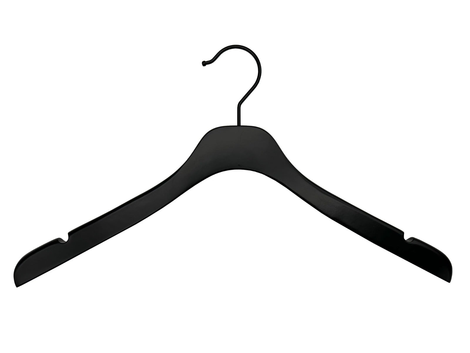 Nahanco Slimline 17" Jacket Hanger - Low Gloss Black With Black Hook ...