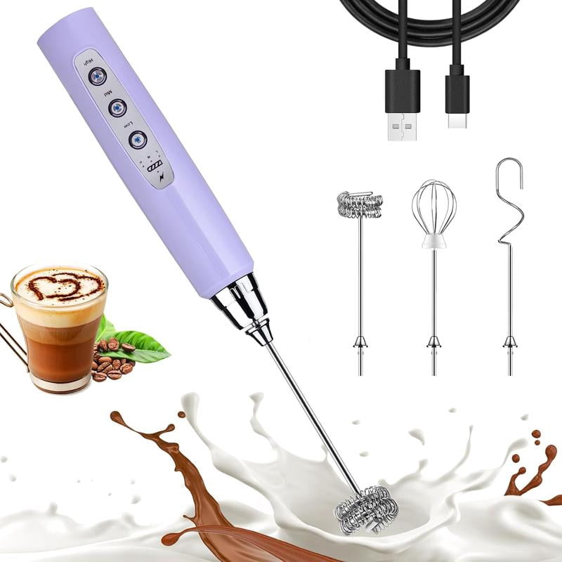 Nahida Milk Frother Wand for Coffee, Frother Handheld Rechargeable ...