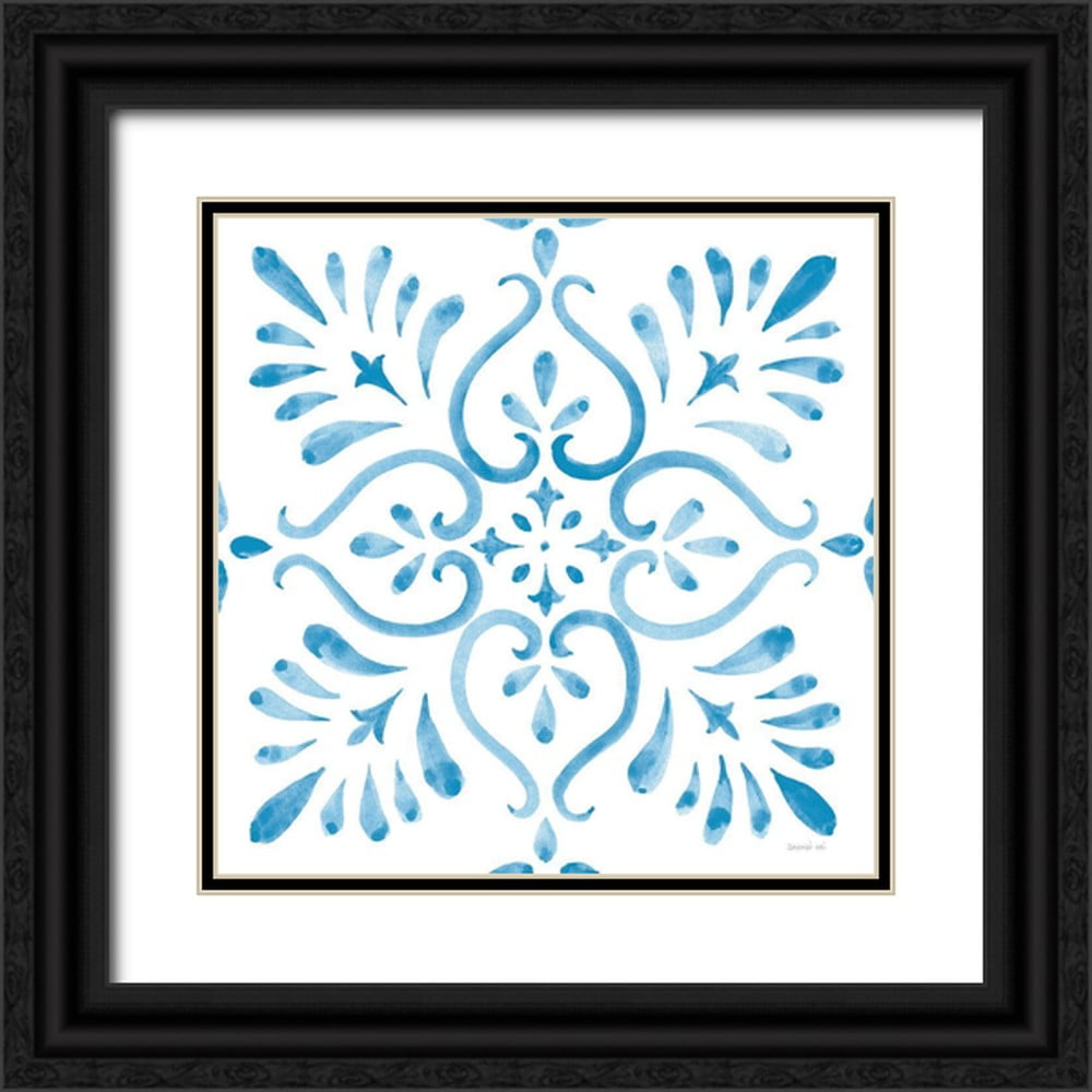 Nai, Danhui 12x12 Black Ornate Wood Framed with Double Matting Museum ...