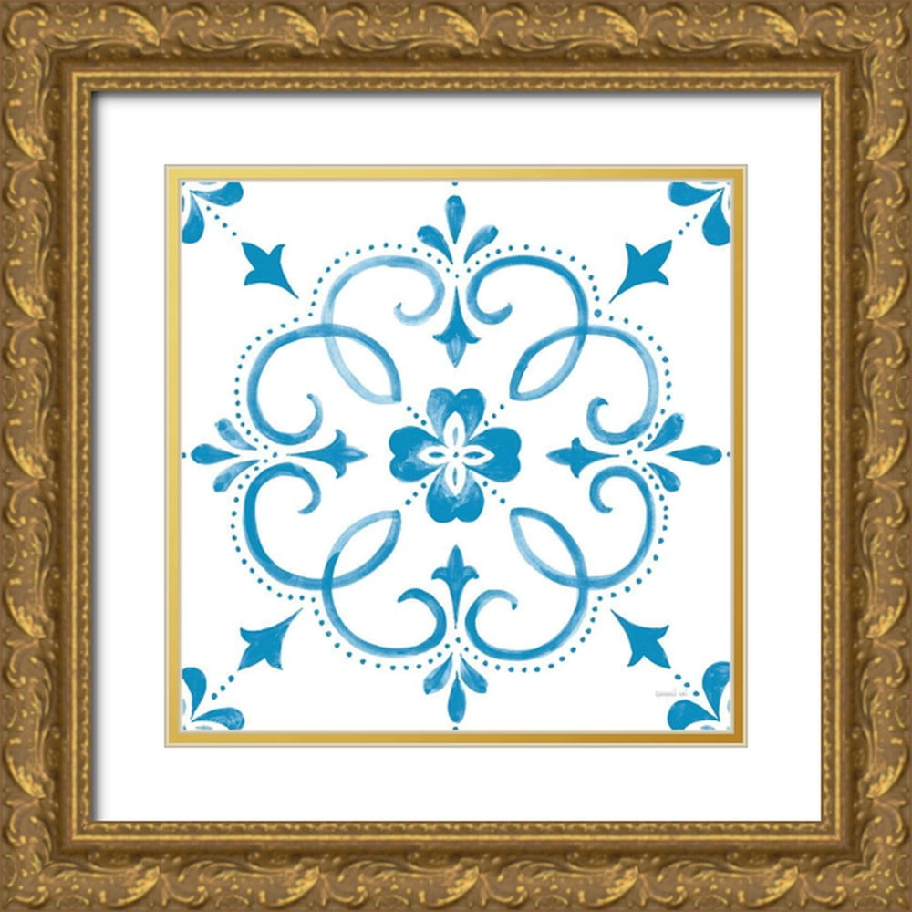 Nai, Danhui 12x12 Gold Ornate Wood Framed with Double Matting Museum ...
