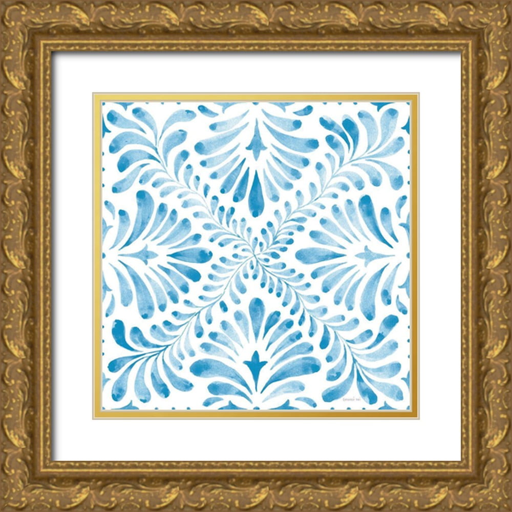 Nai, Danhui 12x12 Gold Ornate Wood Framed with Double Matting Museum Art Print Titled - Blooming ...