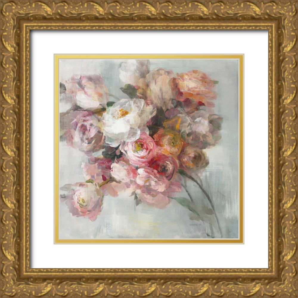 Nai, Danhui 12x12 Gold Ornate Wood Framed with Double Matting Museum Art Print Titled - Blush ...