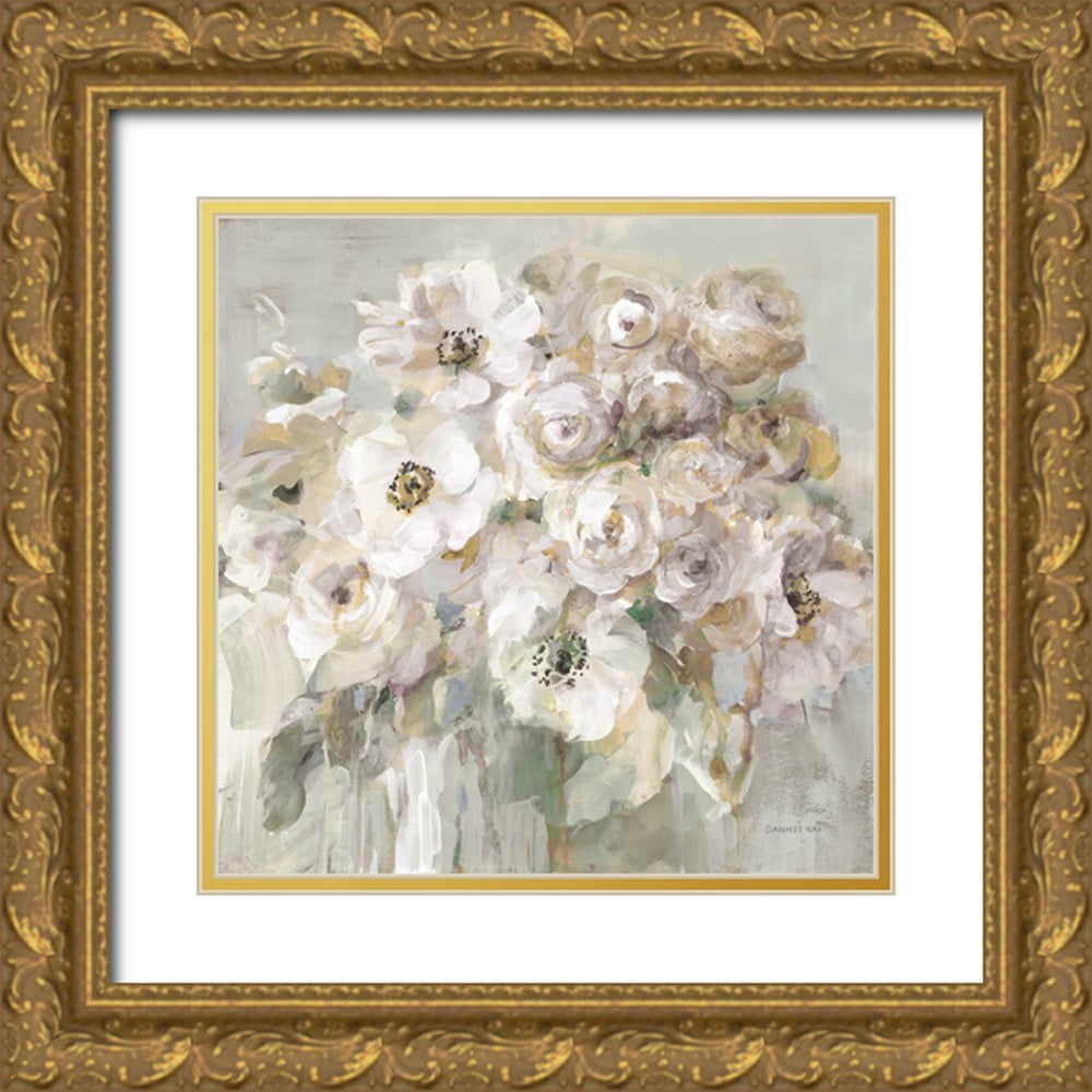 Nai, Danhui 12x12 Gold Ornate Wood Framed with Double Matting Museum Art Print Titled - Blushing ...