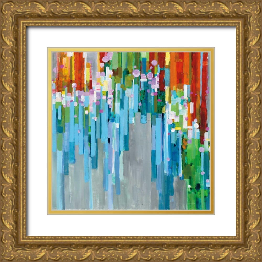 Nai, Danhui 12x12 Gold Ornate Wood Framed with Double Matting Museum Art Print Titled - Rainbow ...