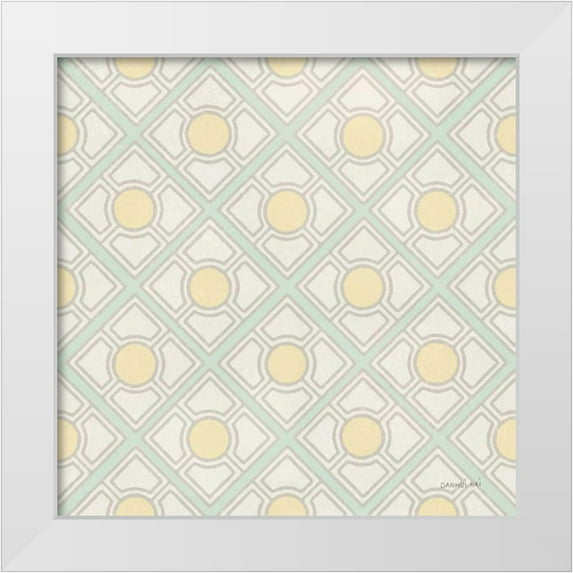 Nai, Danhui 12x12 White Modern Wood Framed Museum Art Print Titled - Maison Des Fleurs Pattern ...