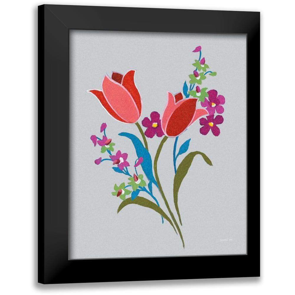 Nai, Danhui 12x14 Black Modern Framed Museum Art Print Titled - Alpine Bouquet IV Gray - Walmart.com