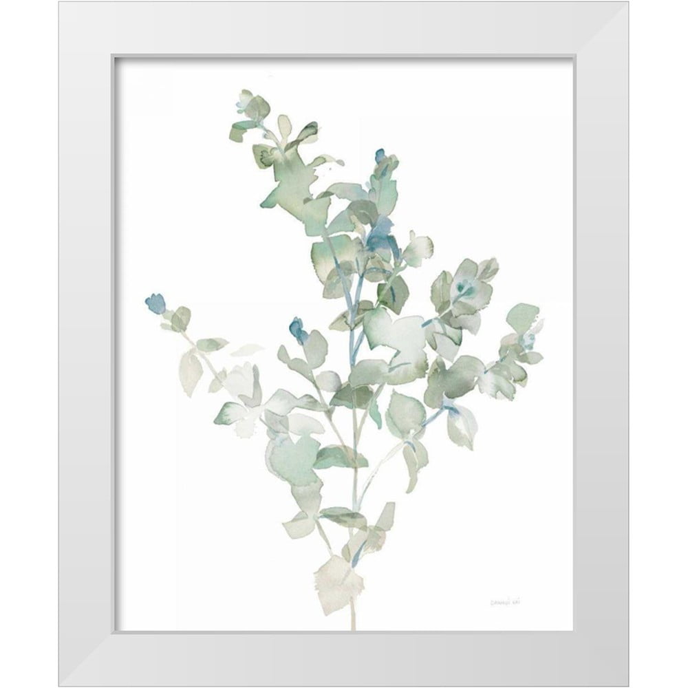 Nai, Danhui 12x14 White Modern Wood Framed Museum Art Print Titled - Eucalyptus II Cool ...