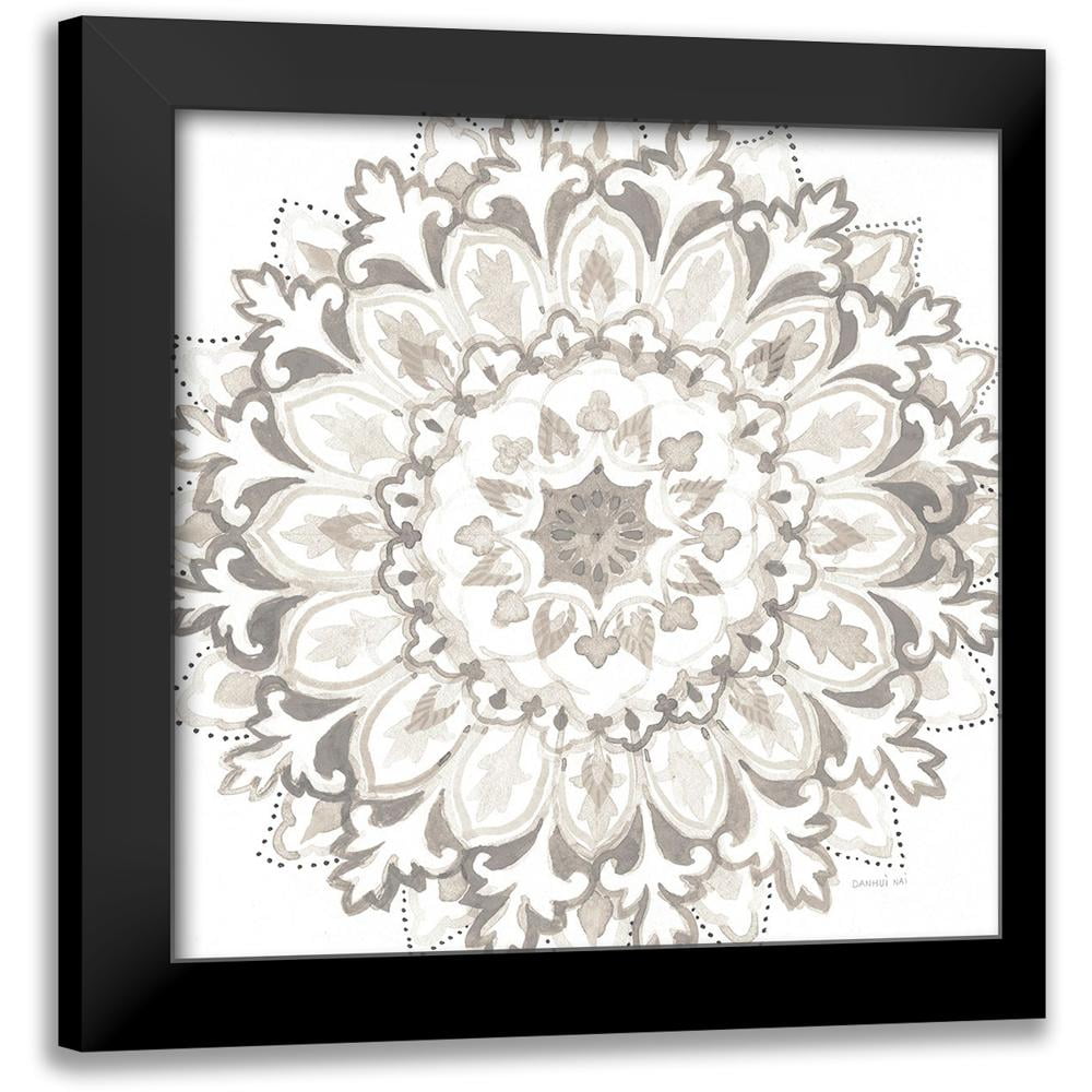 Nai, Danhui 15x15 Black Modern Framed Museum Art Print Titled - Mandala ...