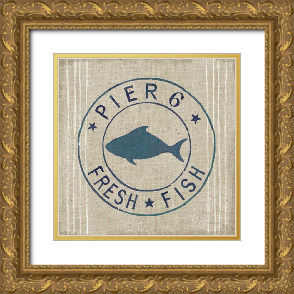 Nai, Danhui 15x15 Gold Ornate Wood Framed with Double Matting Museum ...