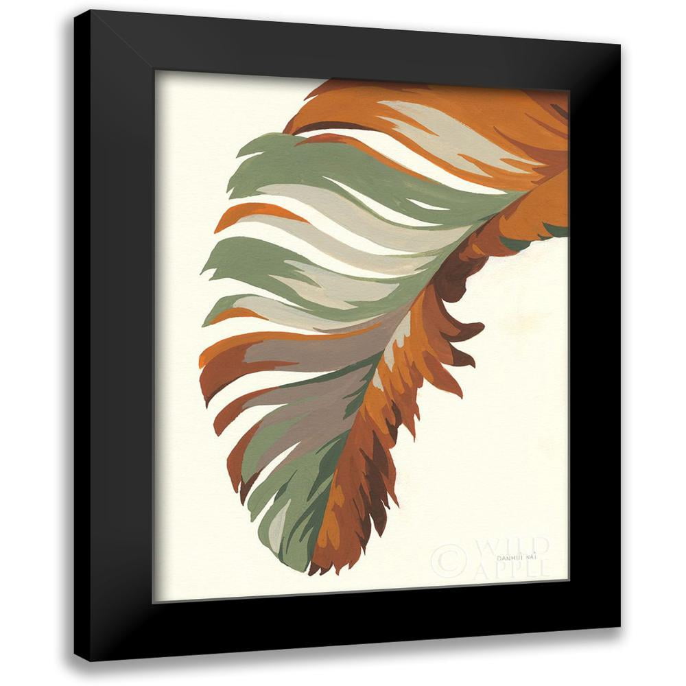 Nai, Danhui 15x18 Black Modern Framed Museum Art Print Titled - Retro Big Leaf I - Walmart.com