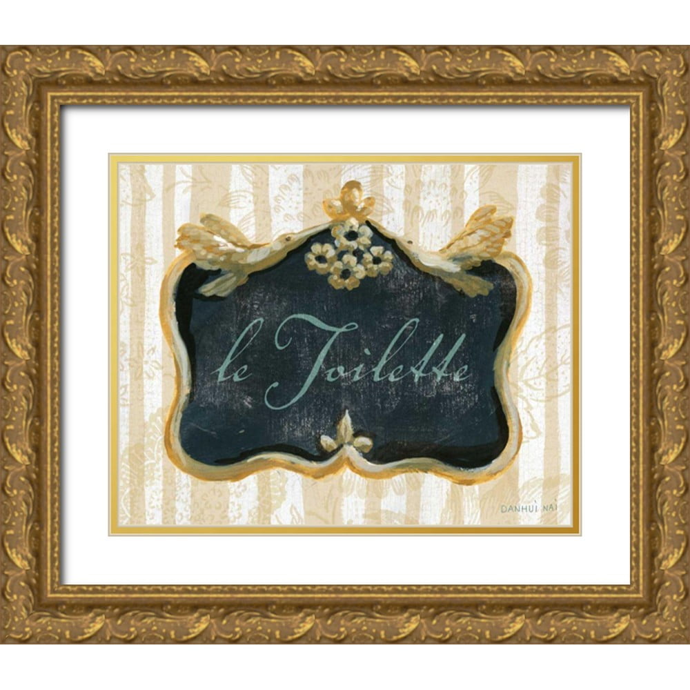 Nai, Danhui 24x20 Gold Ornate Wood Framed with Double Matting Museum ...