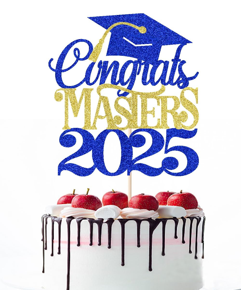Naicaek Congrats Masters 2025 Cake Topper,Congrats Master H2FSDGrad ...