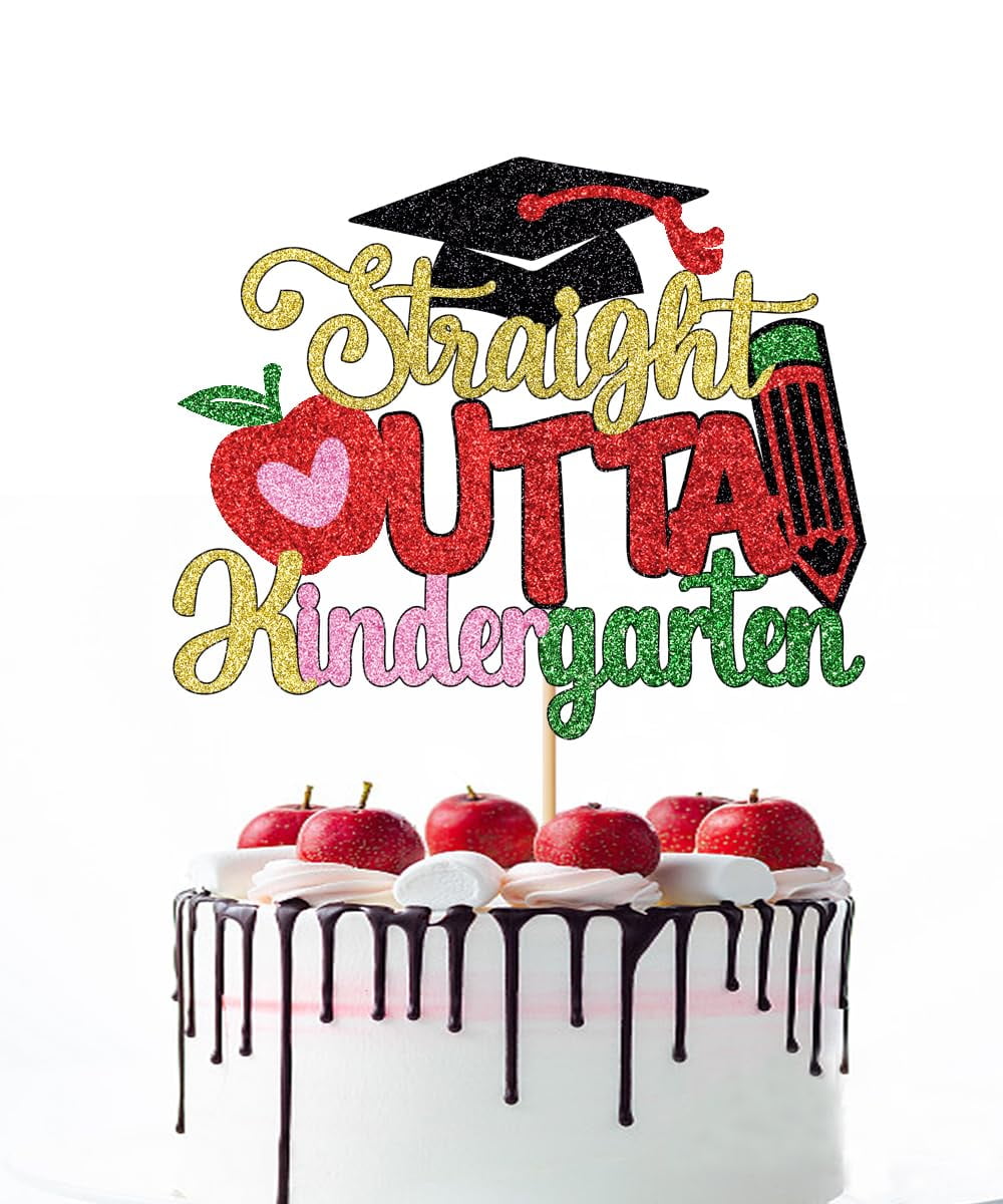 Naicaek Straight Outta Kindergarten Cake Topper,Class AIS1 of 2025 ...