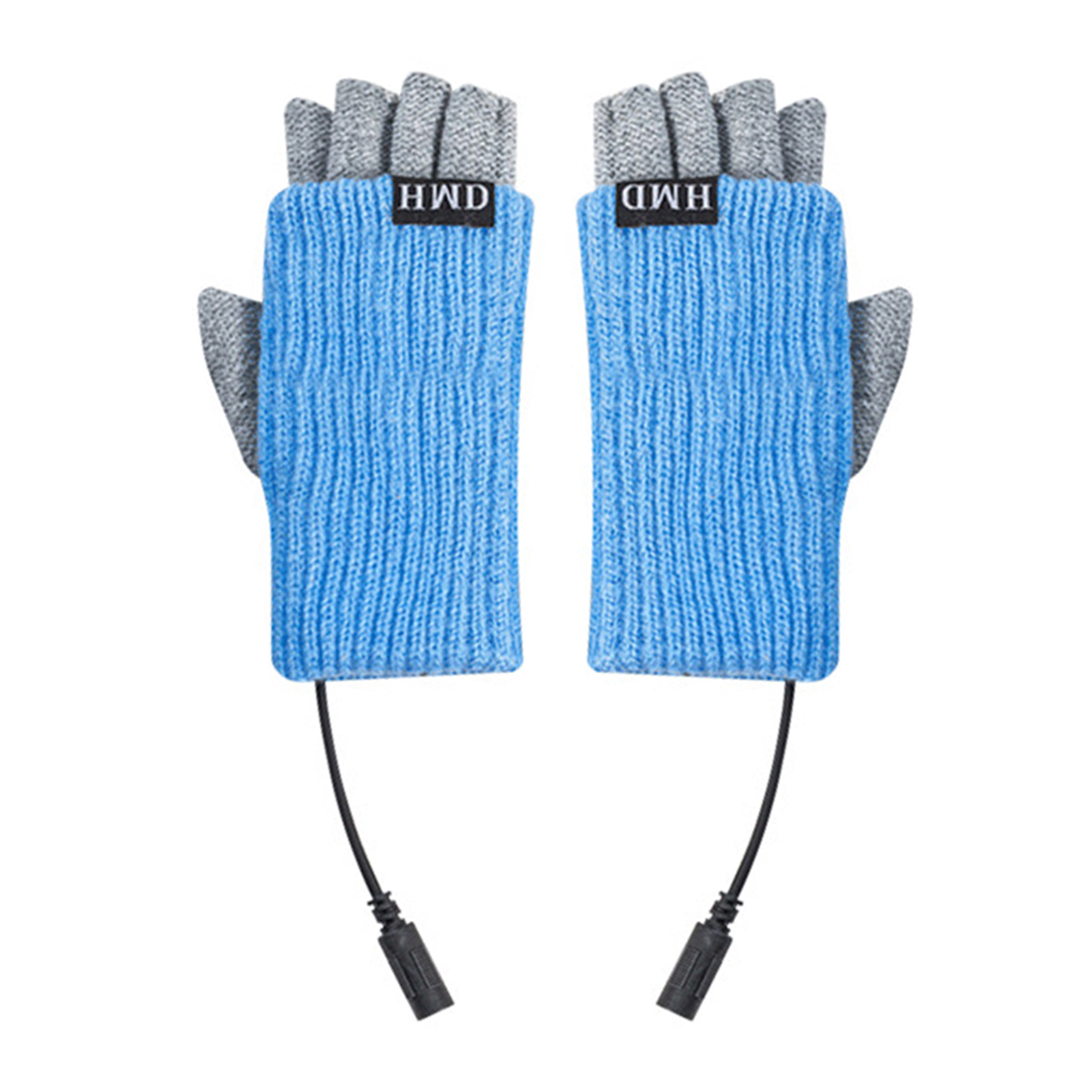 Naierhg 1 Pair Convenient Heated Gloves Quick Heating Knitted Fabric ...