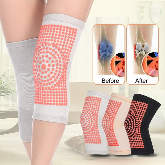 Naierhg 1 Pair Self-heating Thermal Therapy Knee Pad Brace Support ...