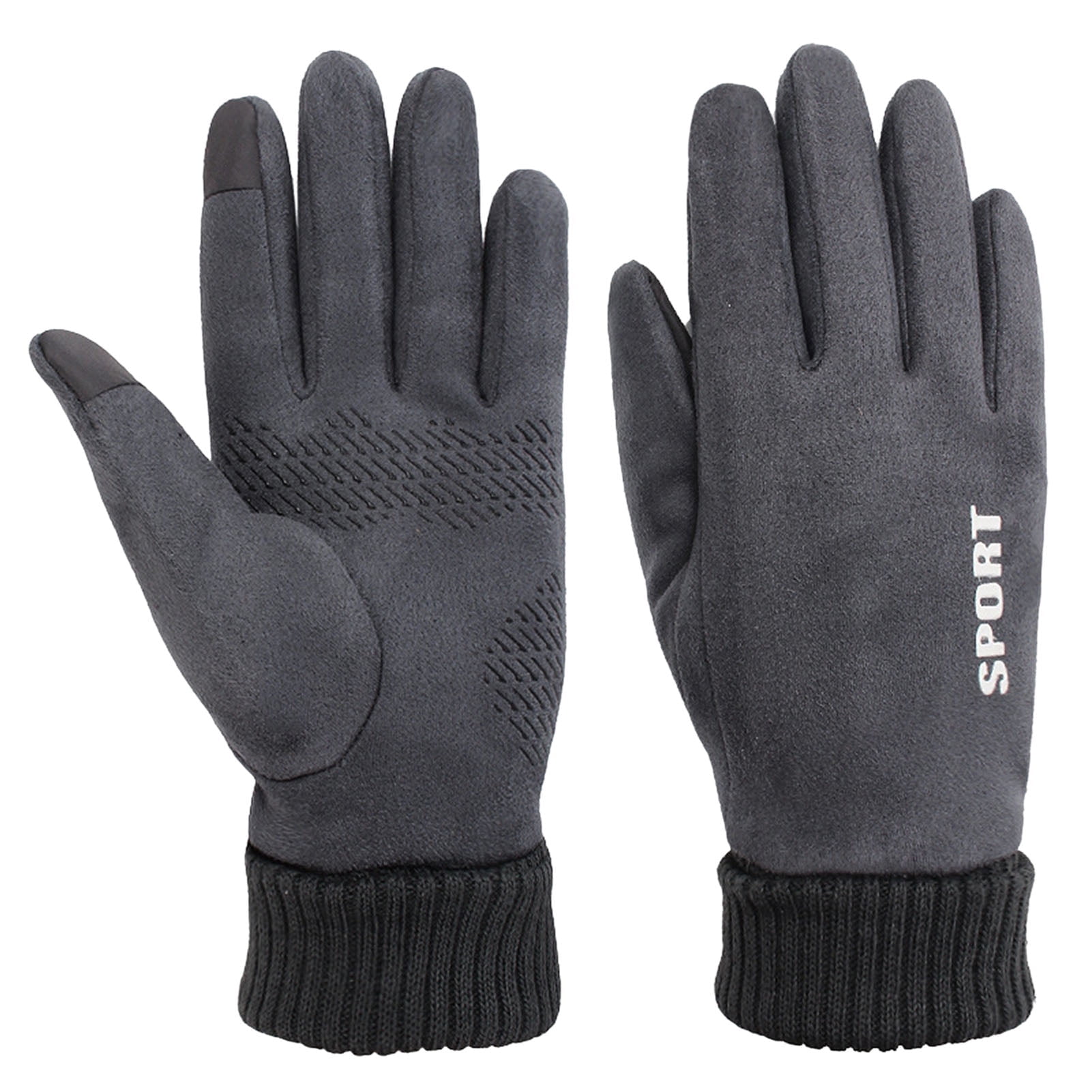 Naierhg 1 Pair Women Winter Gloves Particle Palm Fleece Great Friction ...