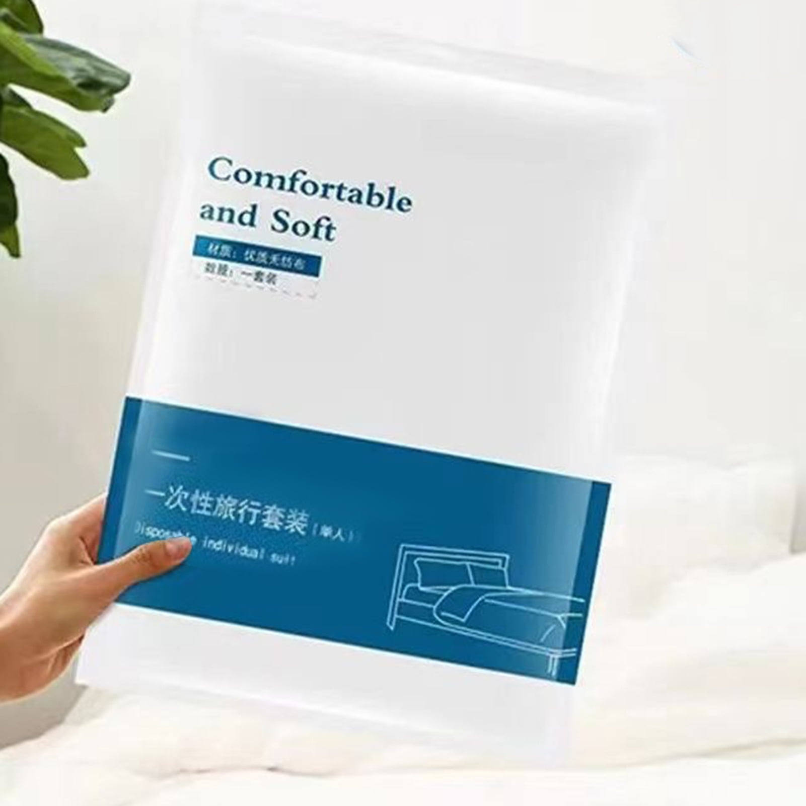 Naierhg 1 Set Disposable Bed Sheet Pillowcase Quilt Cover Super Soft ...