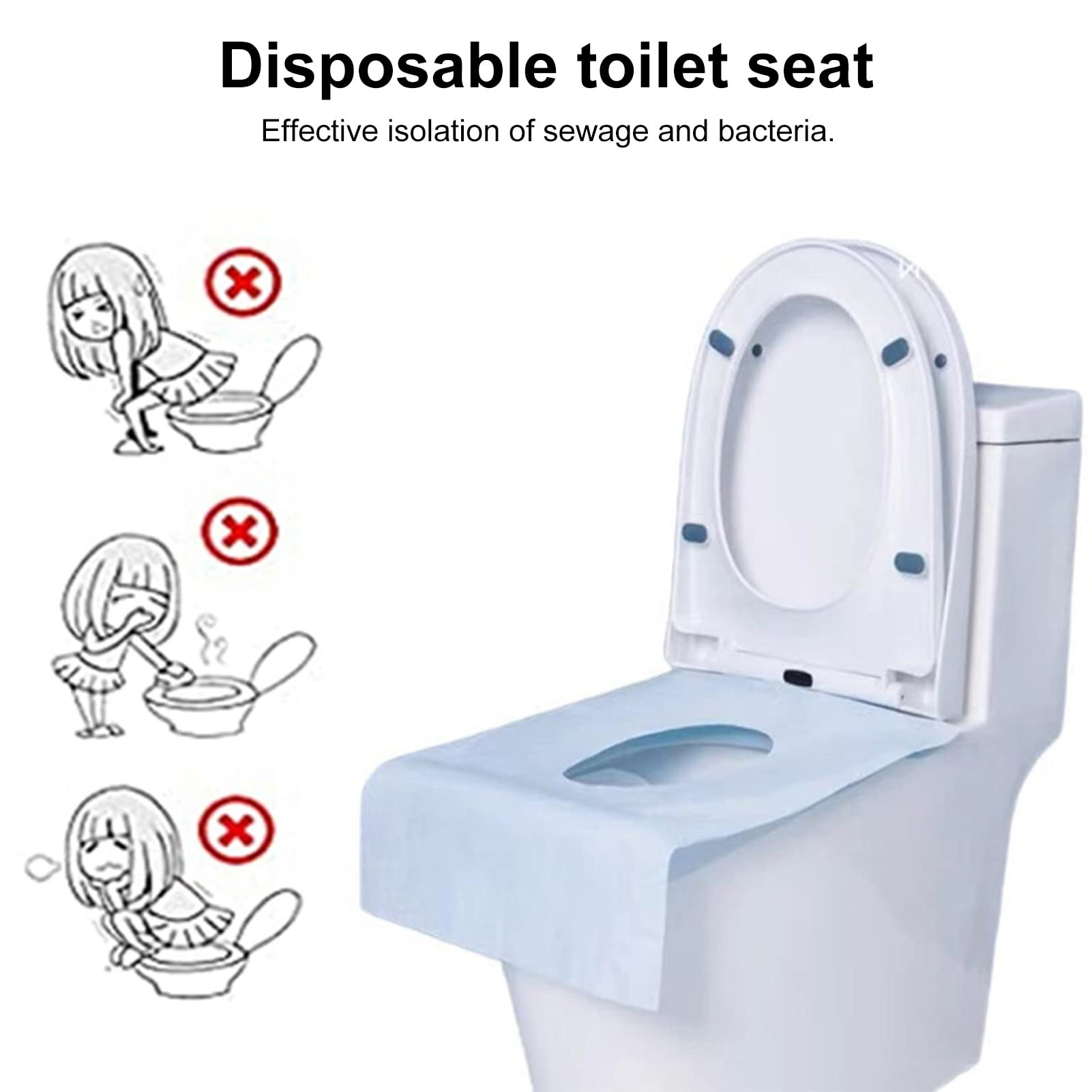 Naierhg 10Pcs Toilet Seat Cover Flushable Biodegradable Potty Training ...