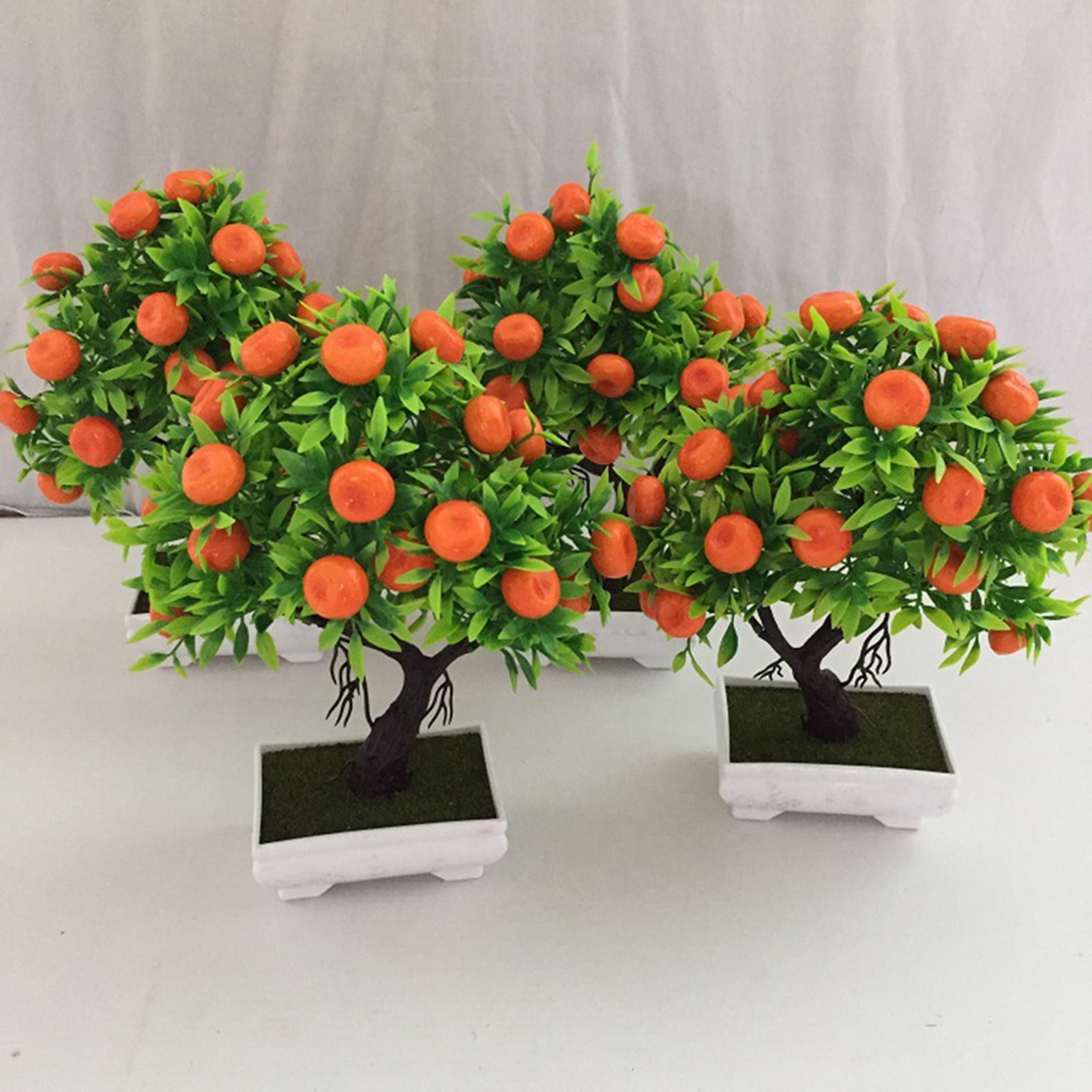 Naierhg 23 Fruits Artificial Orange Tree Decorative Non-fading Plastic ...