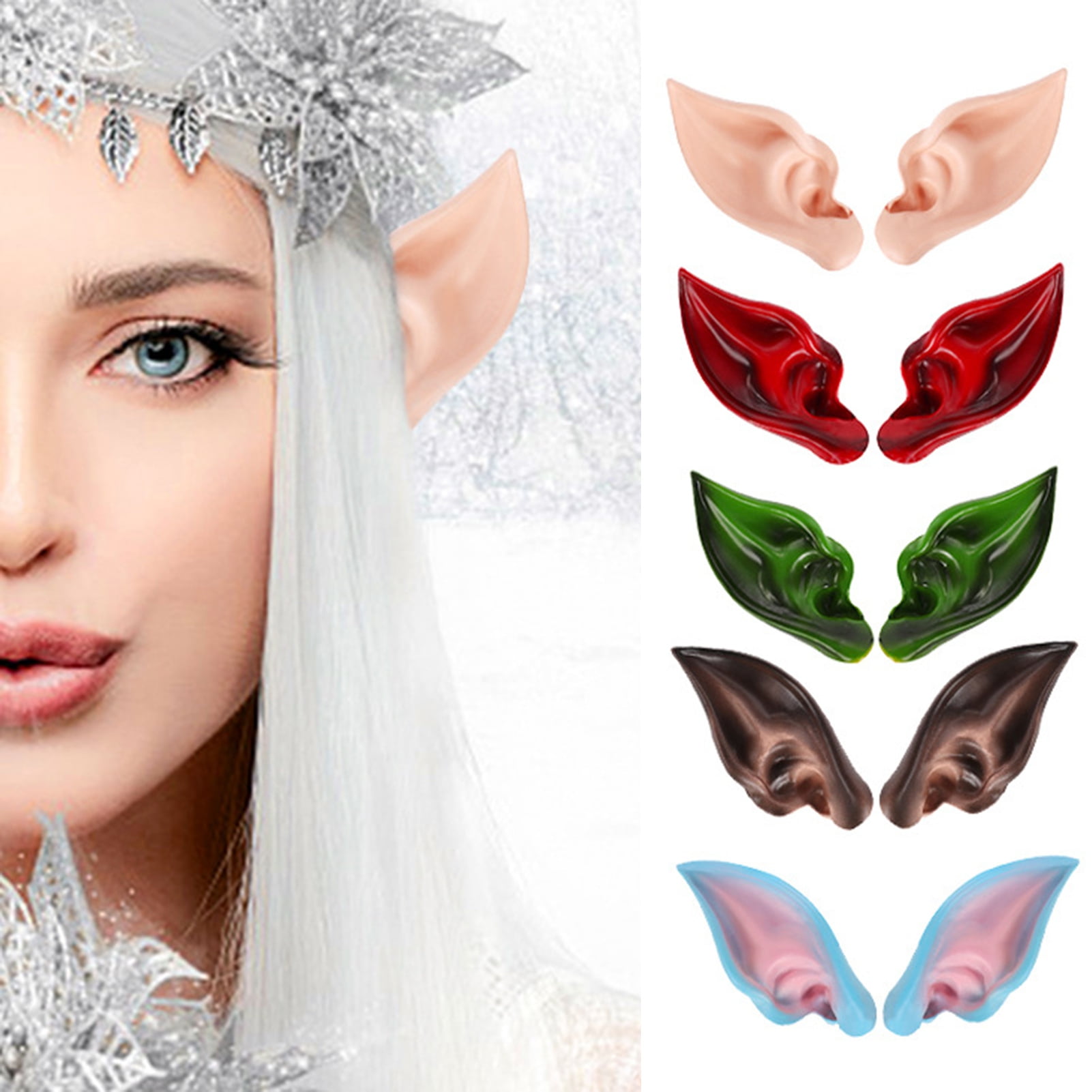 Naierhg 2Pcs Elf Ears Eco-friendly No Odor Friendly to Skin Soft ...
