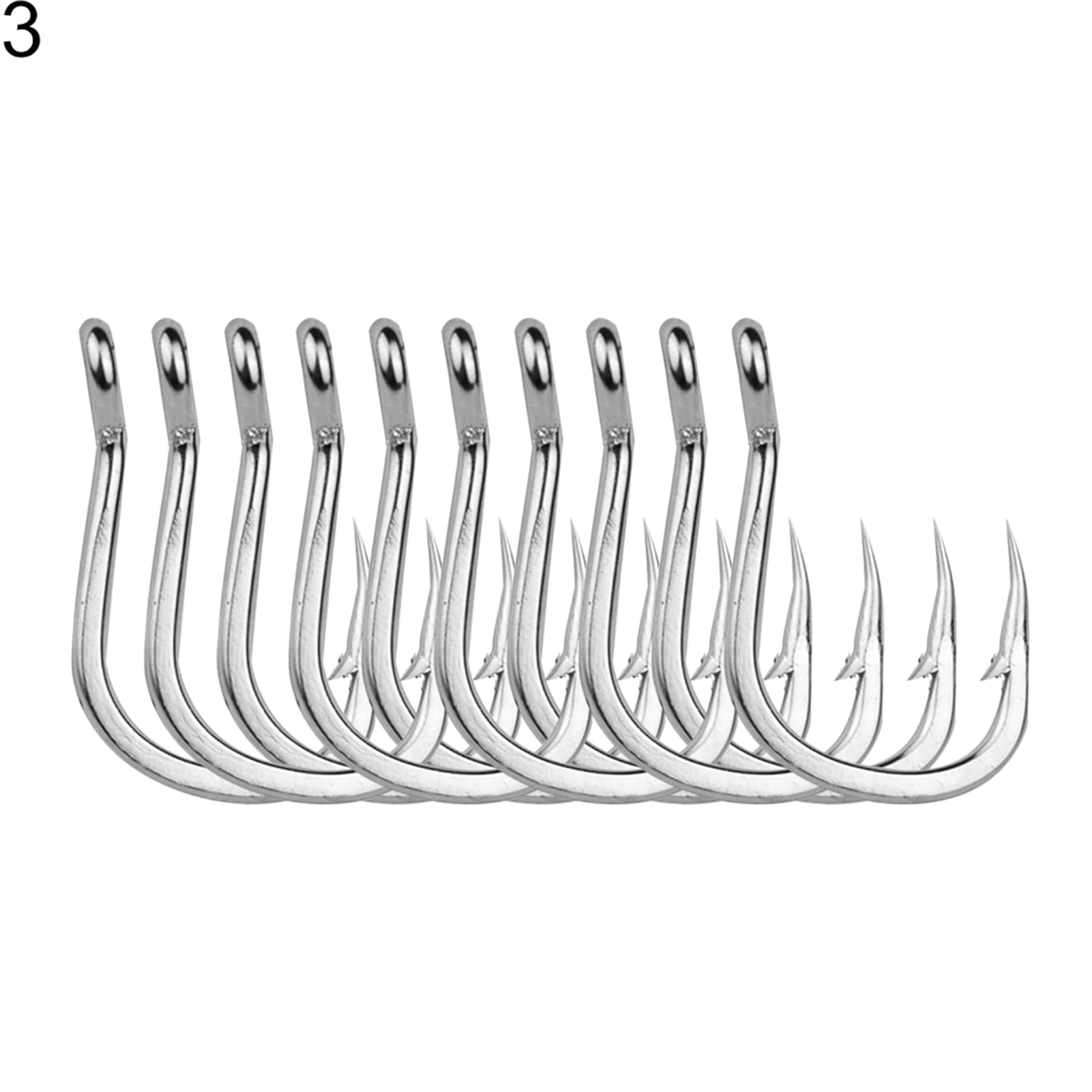 Naierhg 5/10Pcs Stainless Steel Fish Hook Jig Big Fishing Bait Holder ...