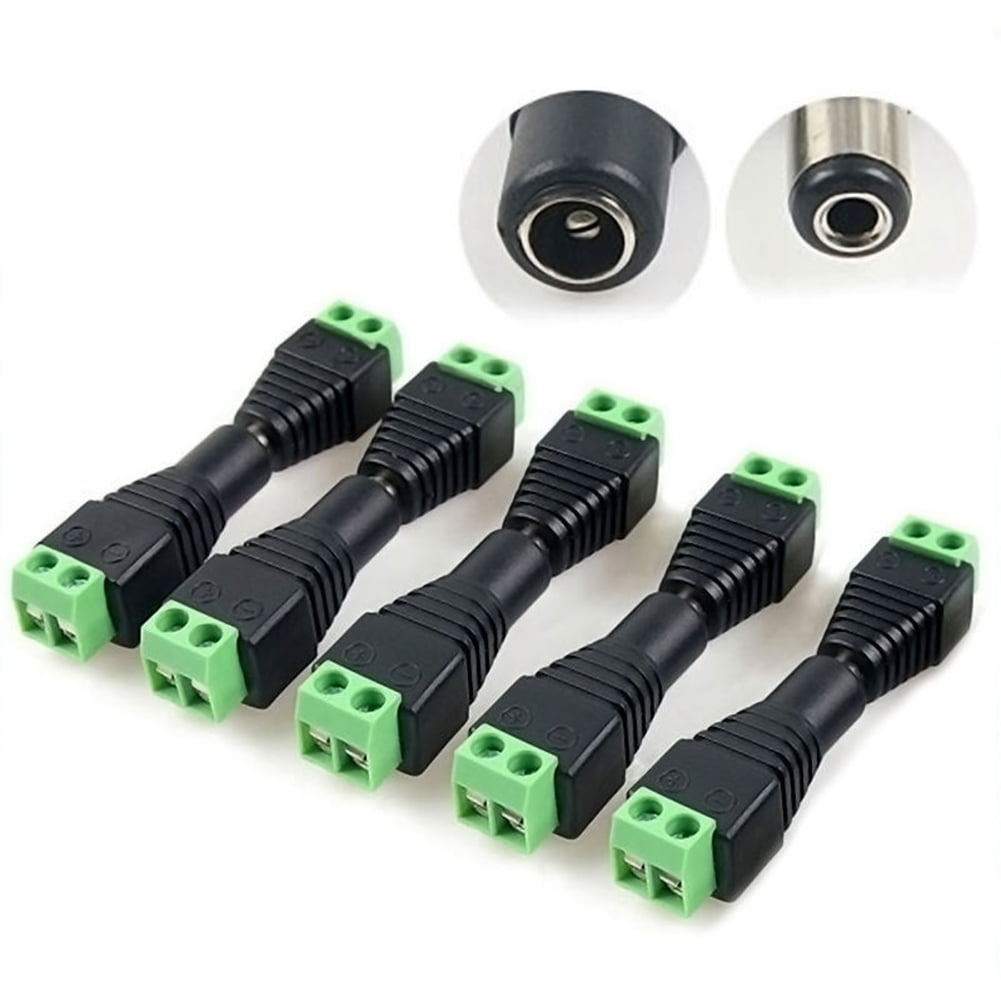 Naierhg 5 Pcs DC 12V Power Plug Connector Adapter Female - Walmart.com