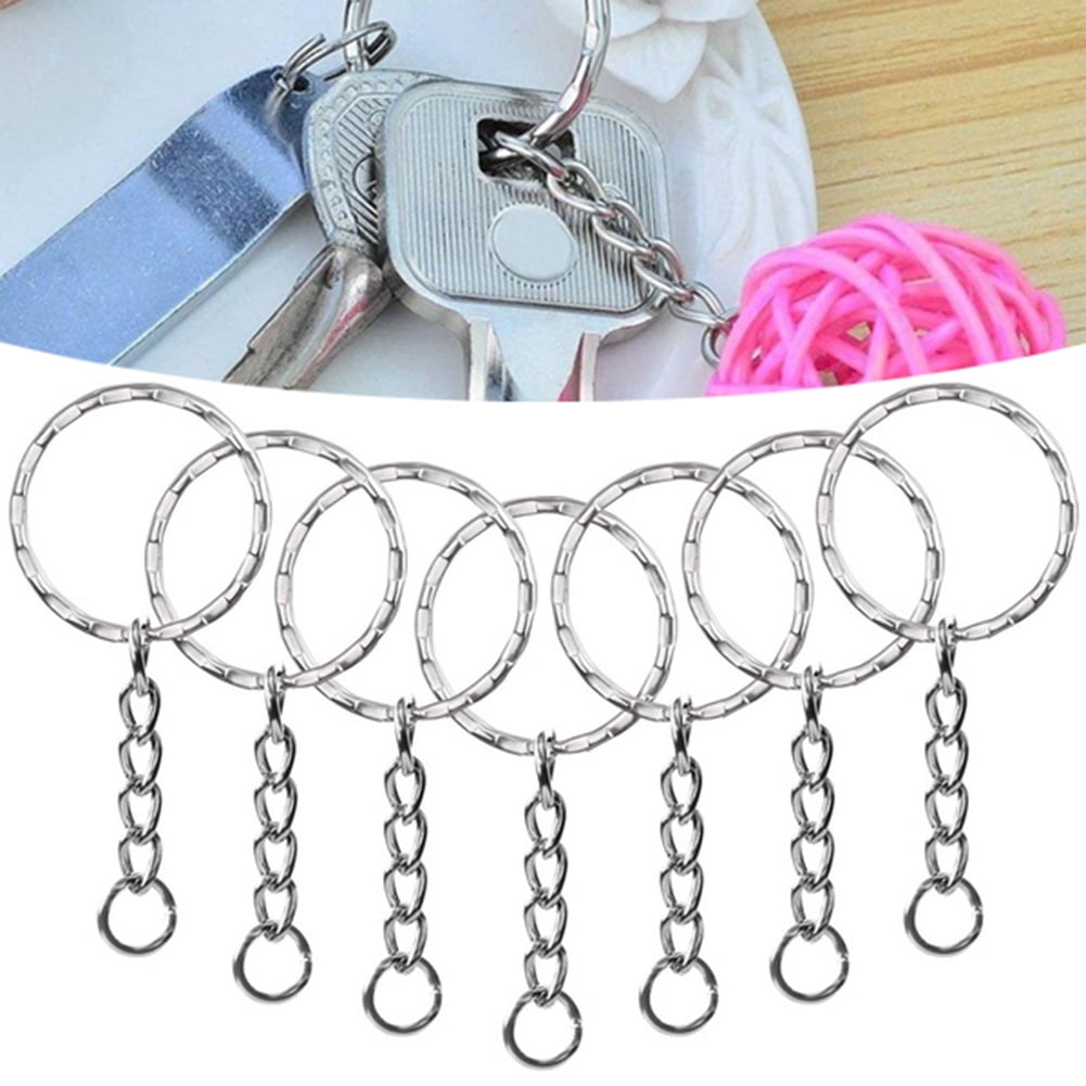 Naierhg 50Pcs/Set 25mm Metal Split Blank Key Chain Ring Holder Craft ...