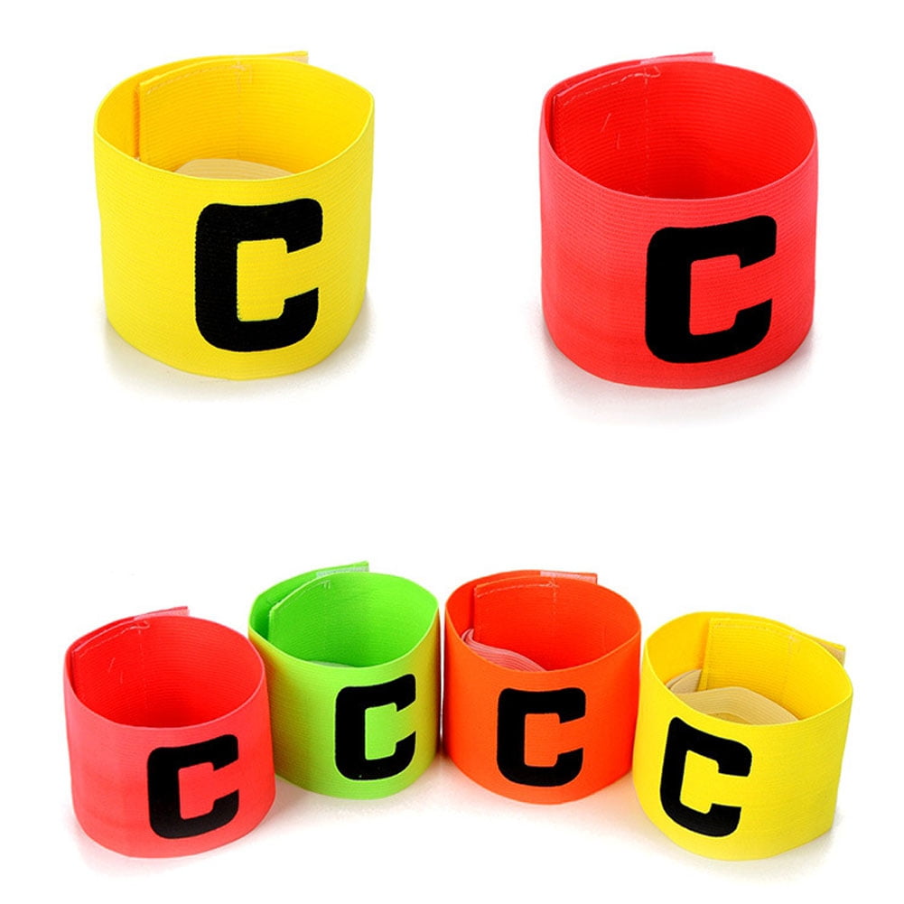Naierhg Adjustable Soccer Basketball Captain C Mark Armbands Elastic ...