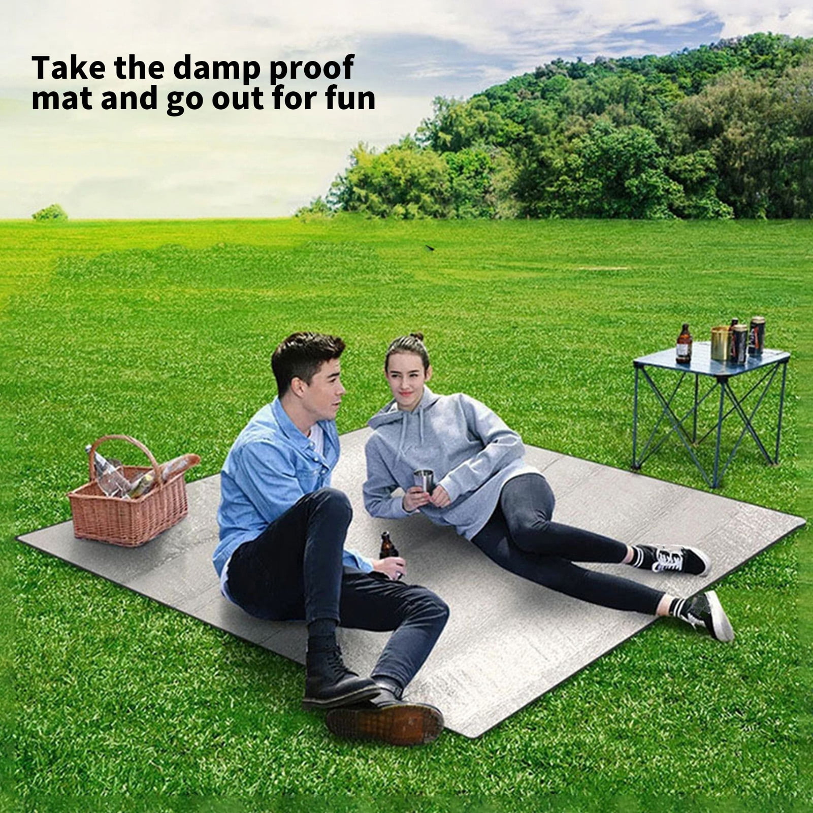 Naierhg Aluminum Foil Foam Mat Insulating Camping Mat Reflecting Heat ...