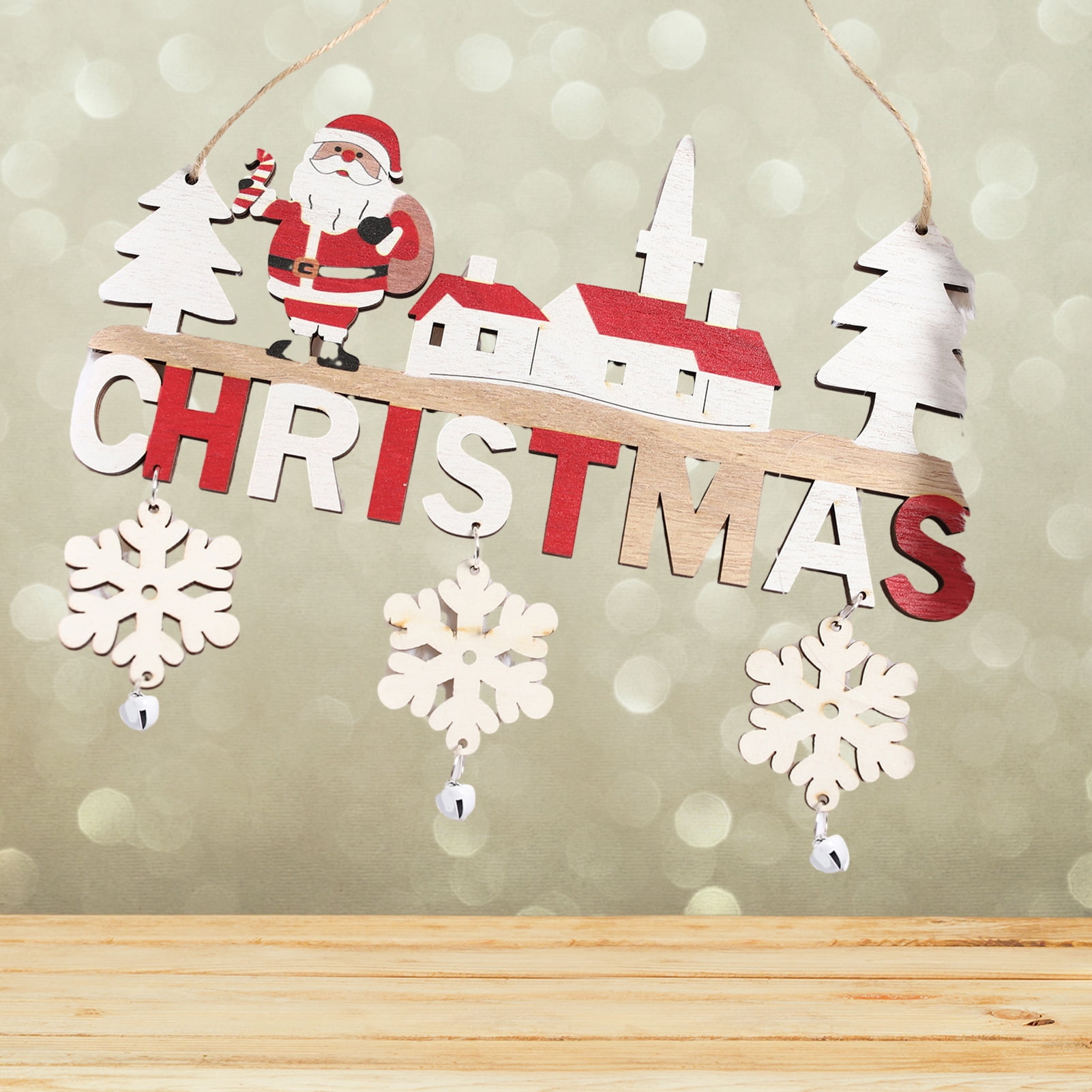 Naierhg Christmas Wood Door Sign Santa Gnome Snowman Elk Indoor Outdoor ...