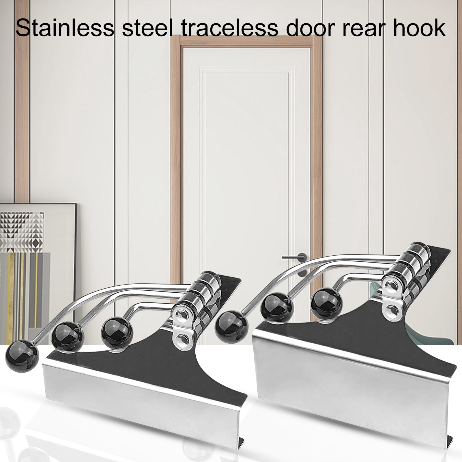 Naierhg Door Hook 3 Hooks Rotating Punch-free Traceless Strong Load ...