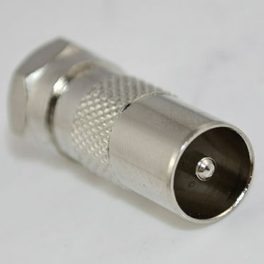 Coaxial Audio/Video F-Type Female to RCA Male RF Plug Adapter Connector ...