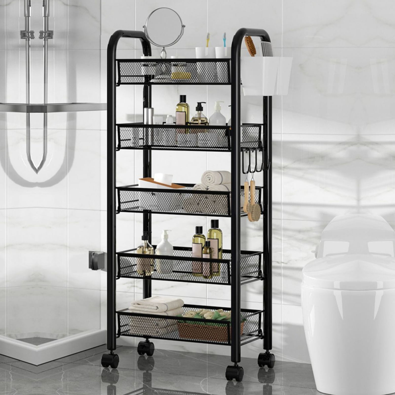 Naierhg Fruit Vegetable Storage Basket, 5 Tier Stackable Metal Mesh ...