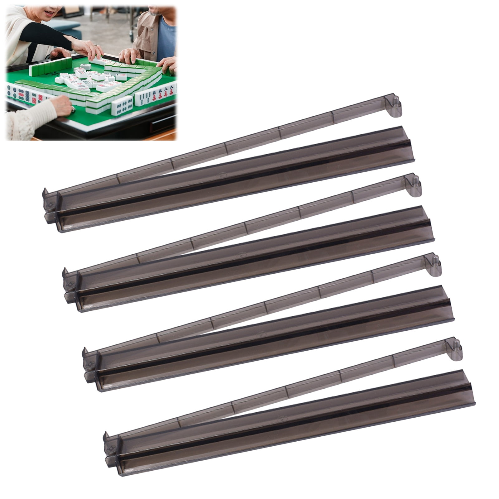 Naierhg Mahjong Rack Pusher Clear Acrylic Heavy Duty Portable ...