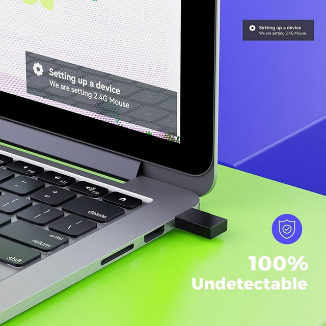 Naierhg Mouse Jiggler 2 in 1 Drive Free Simulate Mouse Movement USB ...