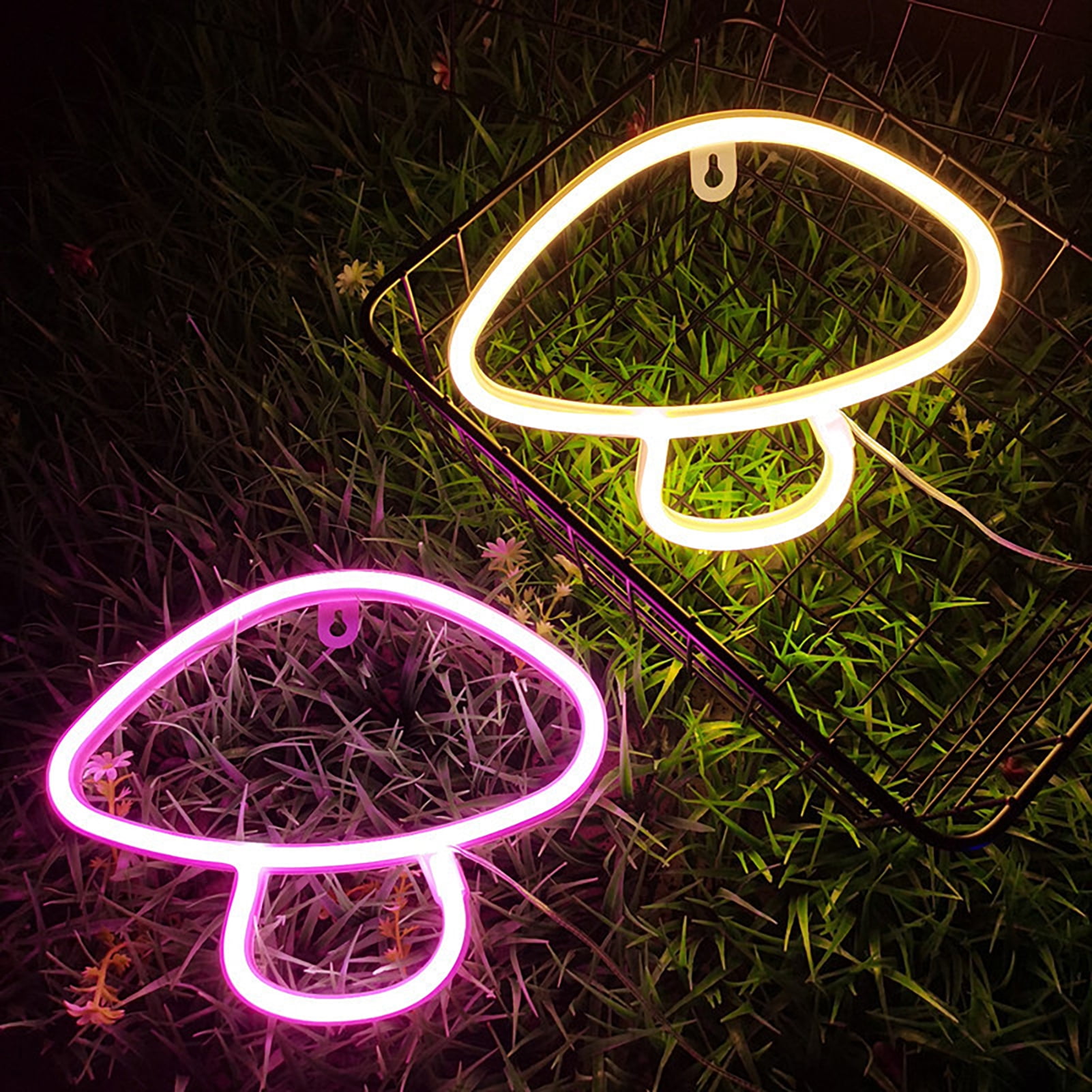 Naierhg Mushroom Neon Sign LED Lamp USB/Battery Operated Non-glaring ...