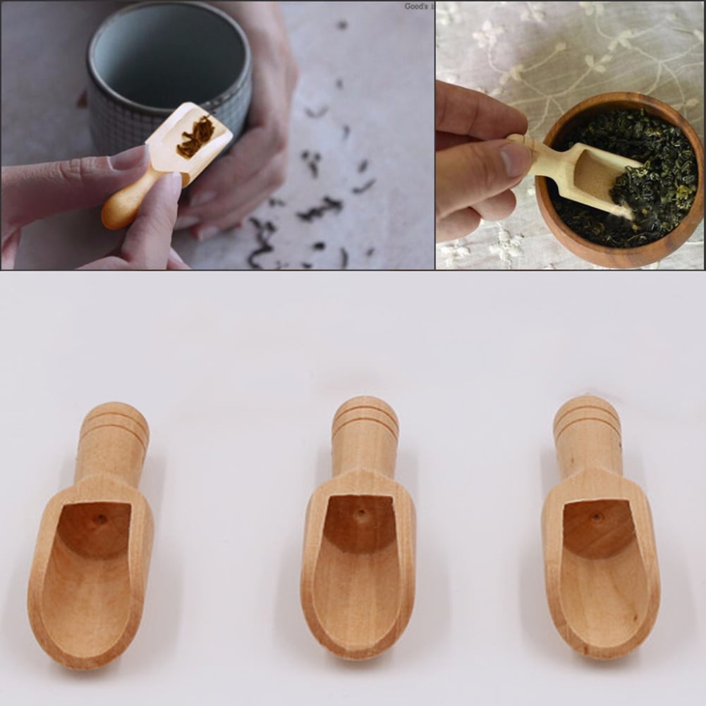 Naierhg Natural Wooden Coffee Tea Sugar Salt Powder Spoon Scoop Kitchen ...