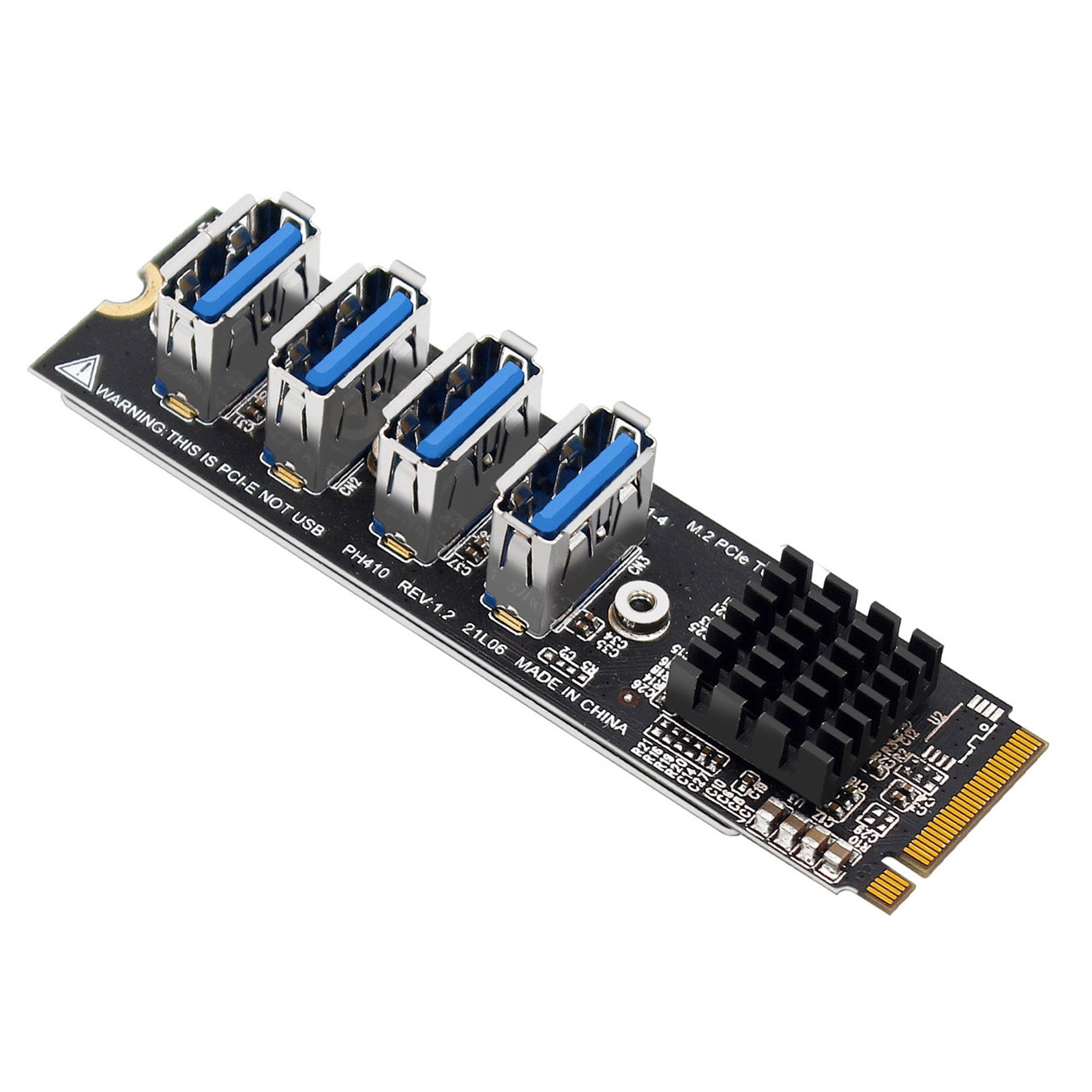 Naierhg Pcie Expansion Card M.2 M Key Pcie Adapter Ph410 Desktop Computer M.2 to Pcie Usb3.0 ...