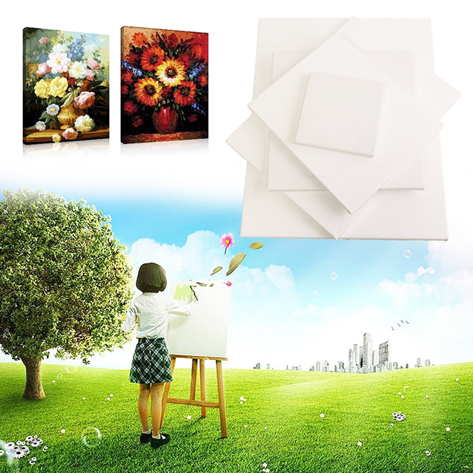 Naierhg Portable Blank Rectangle Canvas Painting Frame for Home ...
